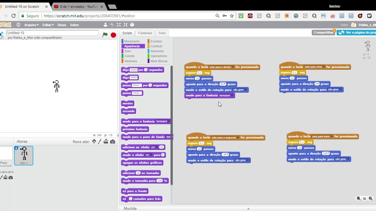Fazendo os comandos do game (Parte 2) - YouTube
