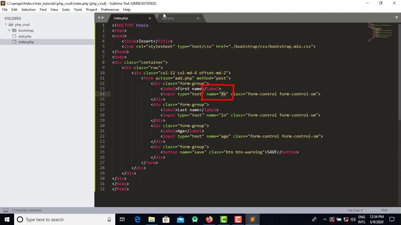 Php Mysql Insert Update Delete Youtube 0485