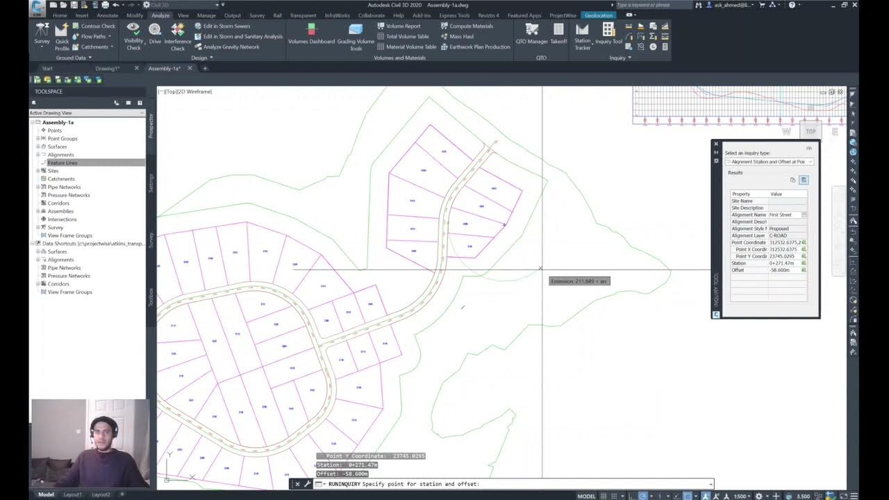 Civil 3D Inquiry Tool, Two Viewports, Station Tracker - YouTube