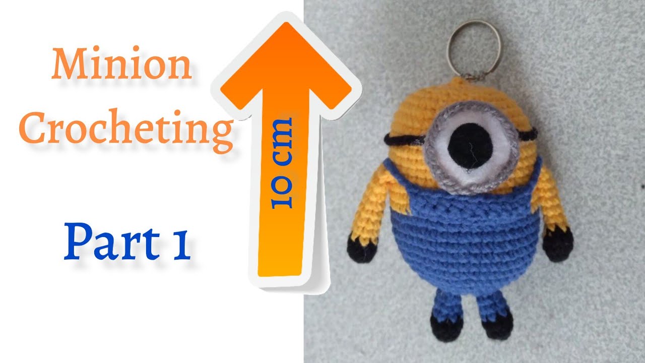 Cute and Colorful Minion Keychain/How to Crochet a Minion Keychain ...