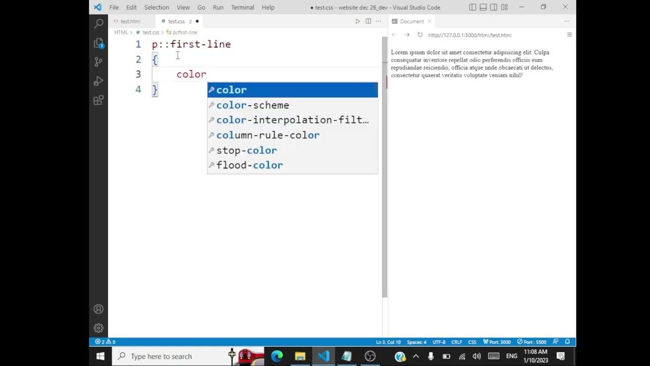 Css Pseudo Elements And Psuedo Classes Demo Youtube 8478