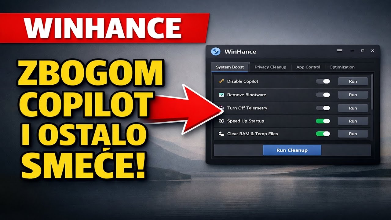 Ovo vraća KONTROLU nad WINDOWS-om (WinHance) | Techcode - YouTube