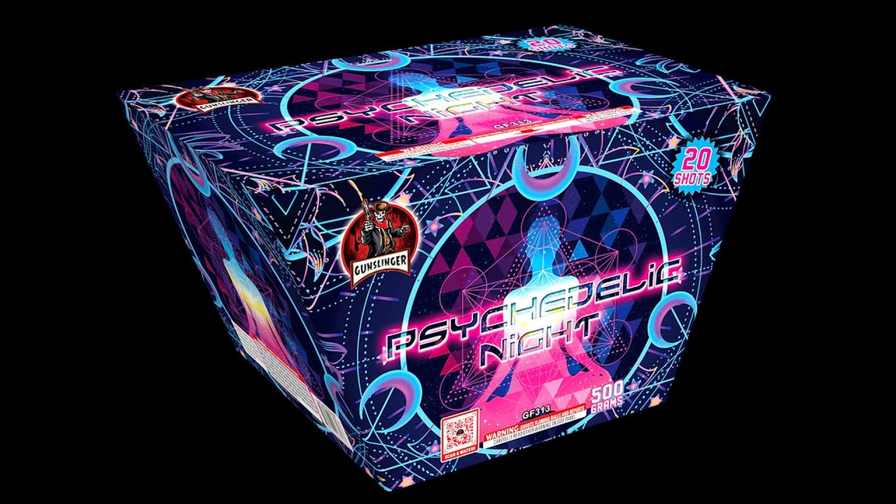 Psychedelic Night By Gunslinger Fireworks - YouTube