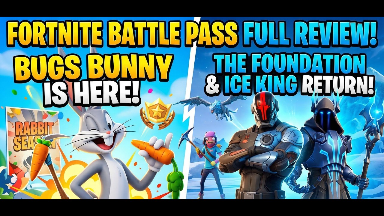 FORTNITE BATTLE PASS FULL REVIEW! (Bugs Bunny, Reforged Foundation ...