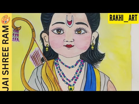 Little Ram ji easy drawing 😍 #viral #ram #viralvideo #trending #art # ...