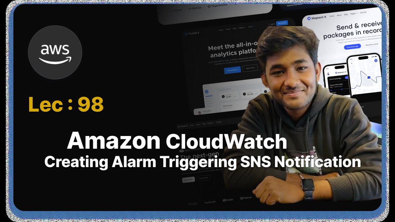 Lec 98 Aws Cloudwatch Creating Alarm Triggering Sns Notification