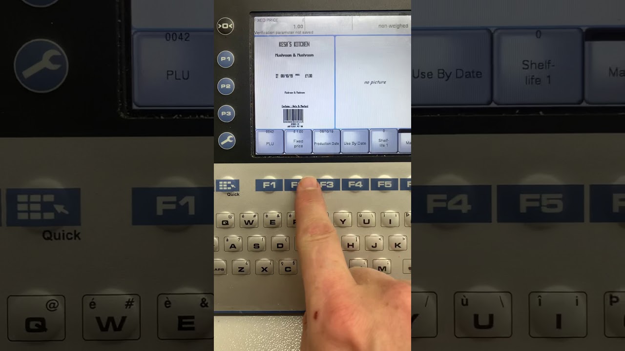 Bizerba Printer - Changing the price - YouTube