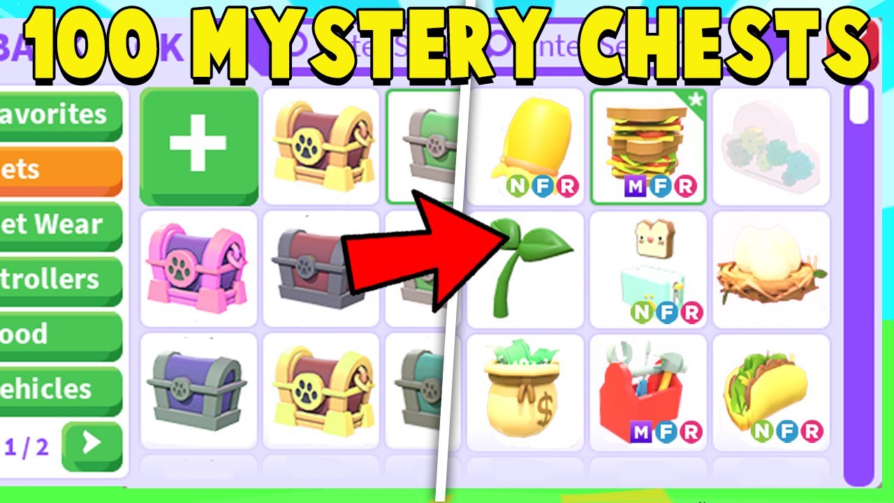 Opening 100 MYSTERY CHESTS in Adopt Me! - YouTube