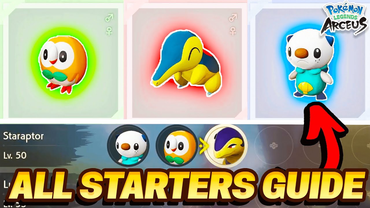 WHERE & HOW TO CATCH ALL HISUIAN STARTERS IN POKEMON LEGENDS ARCEUS ...
