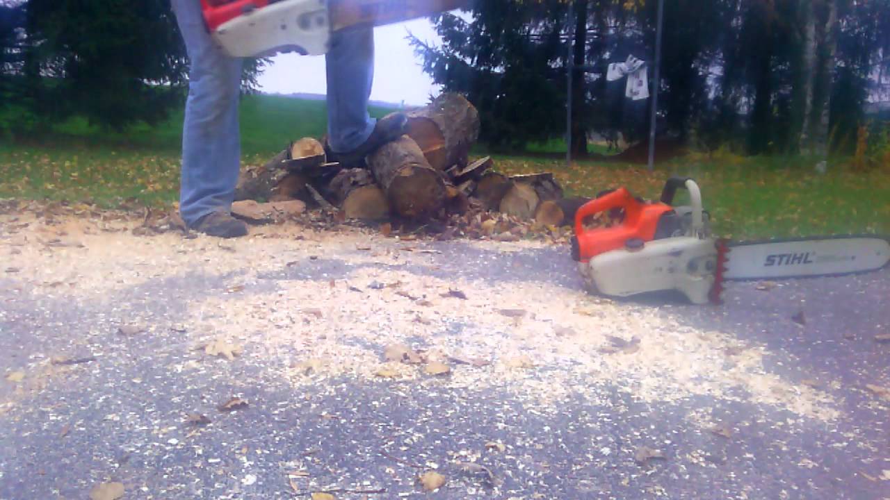 STIHL 08S VINTAGE CHAINSAW LIKE TS 350 CUT OFF DEMO SAW - YouTube
