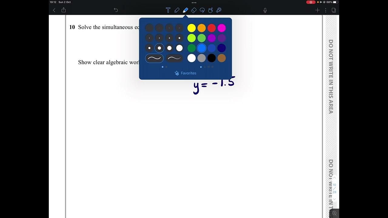 2017 01 4H IGCSE Edexcel Higher Old Spec Question 10 Linear Simultaneous Equations - YouTube