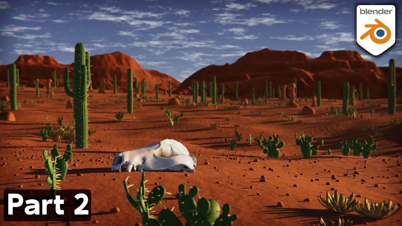 Part 2: Stylized Desert Environment 🏜️ (Blender Tutorial) - YouTube
