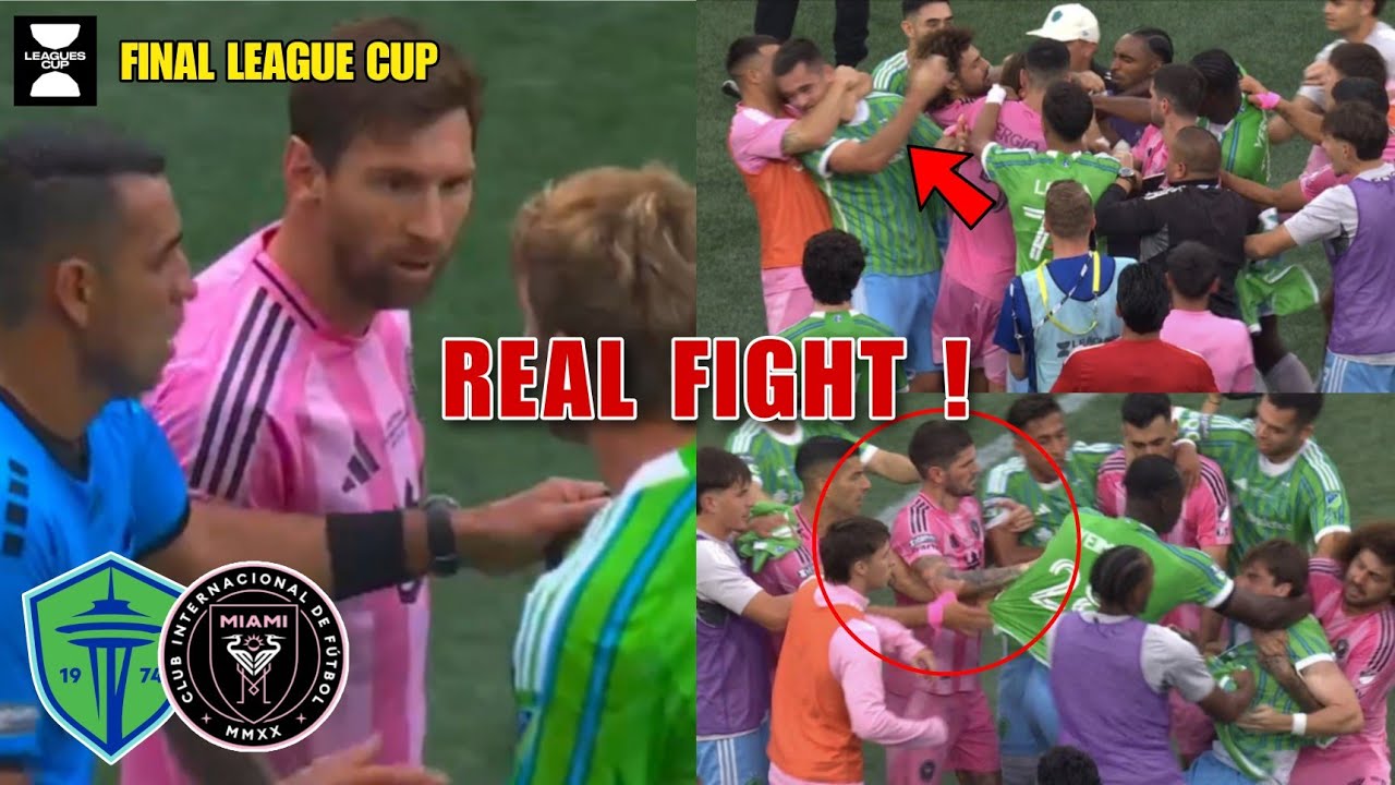 Messi, Suarez & Rodrigo De Paul Fight after Inter Miami lost 3-0 ...