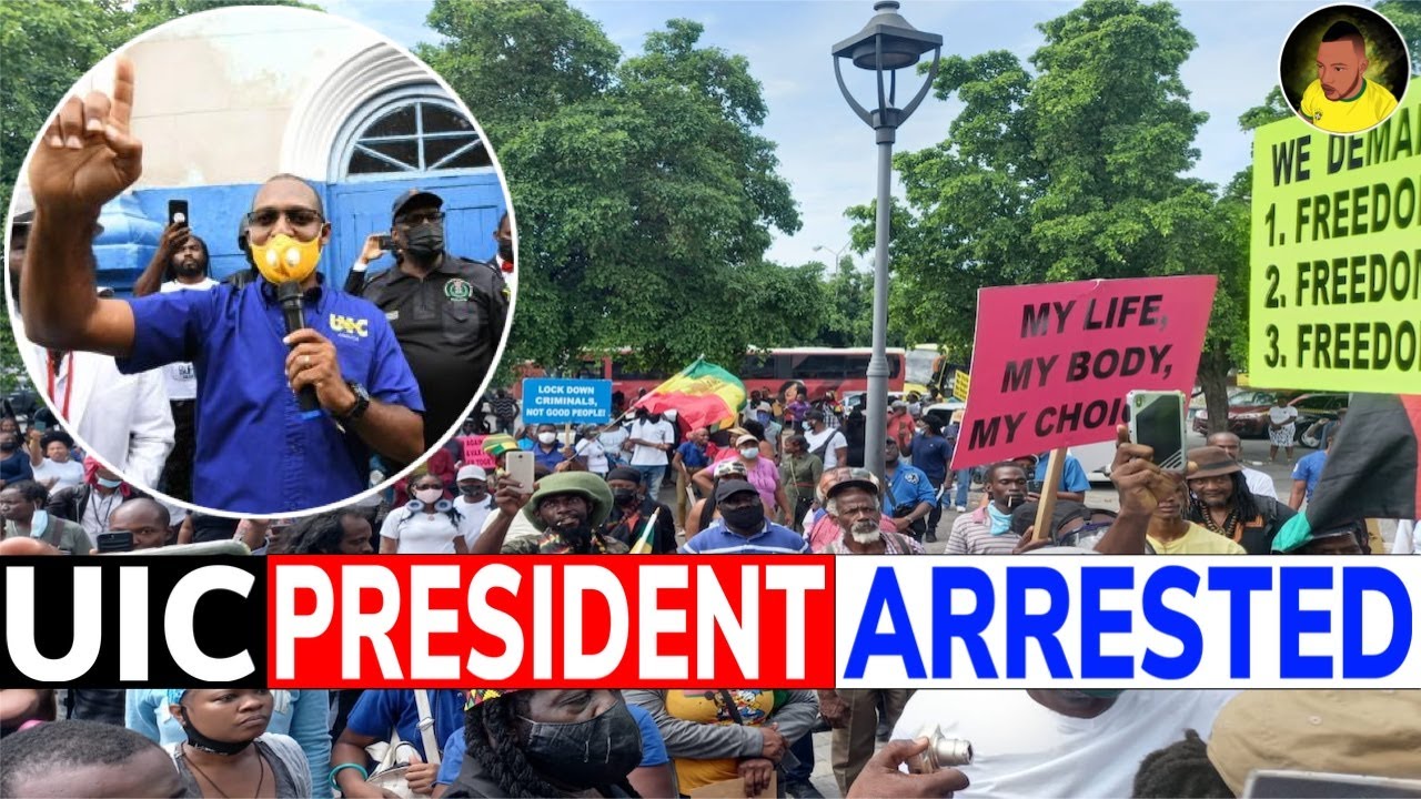 UIC President AMONG those ARRESTED at PROTEST in Kingston - YouTube