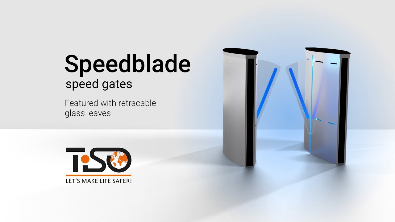 Speed gate SPEEDBLADE. Featured with retracable glass leaves by TiSO ...