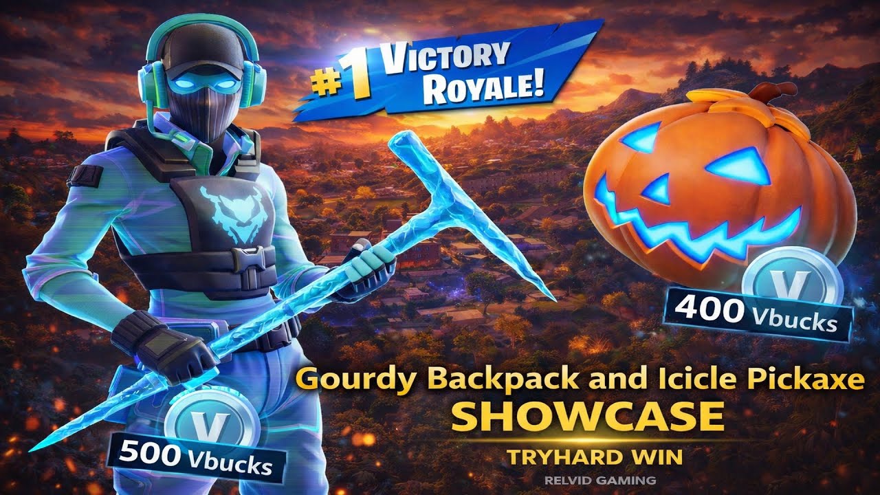 Gourdy Backpack + Icicle Pickaxe 🔥W/ OG Breakpoint 👉 TRYHARD WIN ...