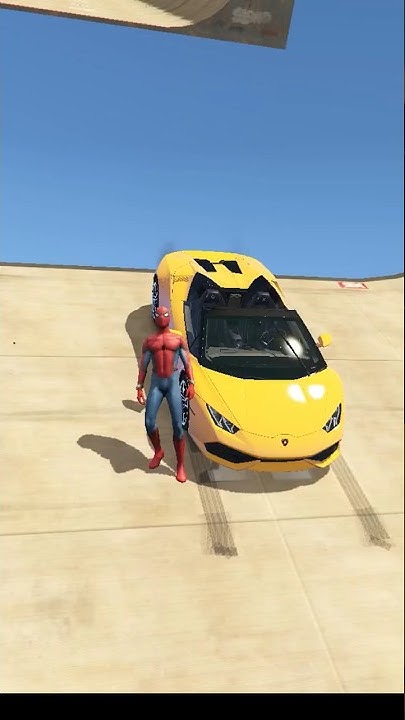 GTA 5 Epic Ragdolls | Spider-Man Super Cars Jumps / Fails | Mega Ramp ...