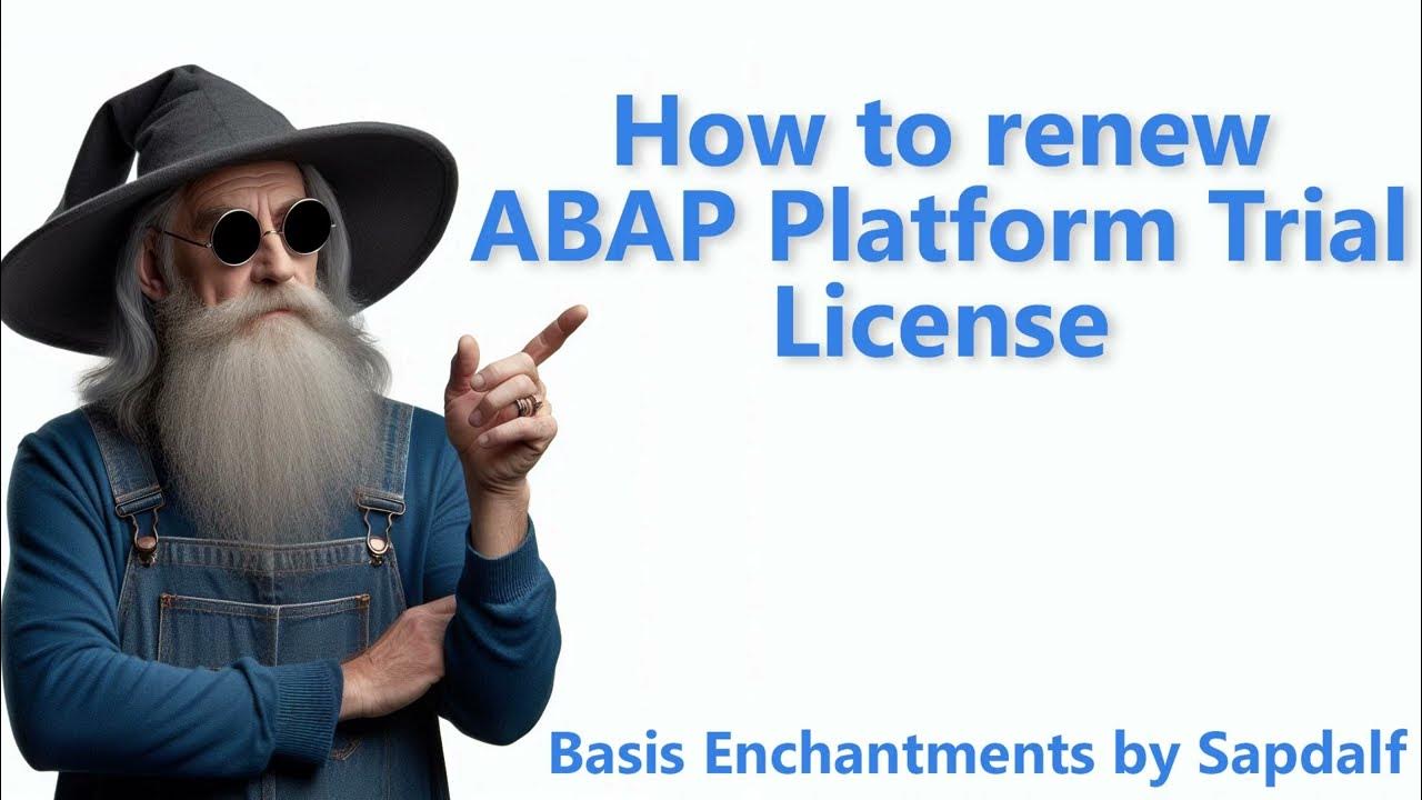 How to renew ABAP Platform Trial License - YouTube