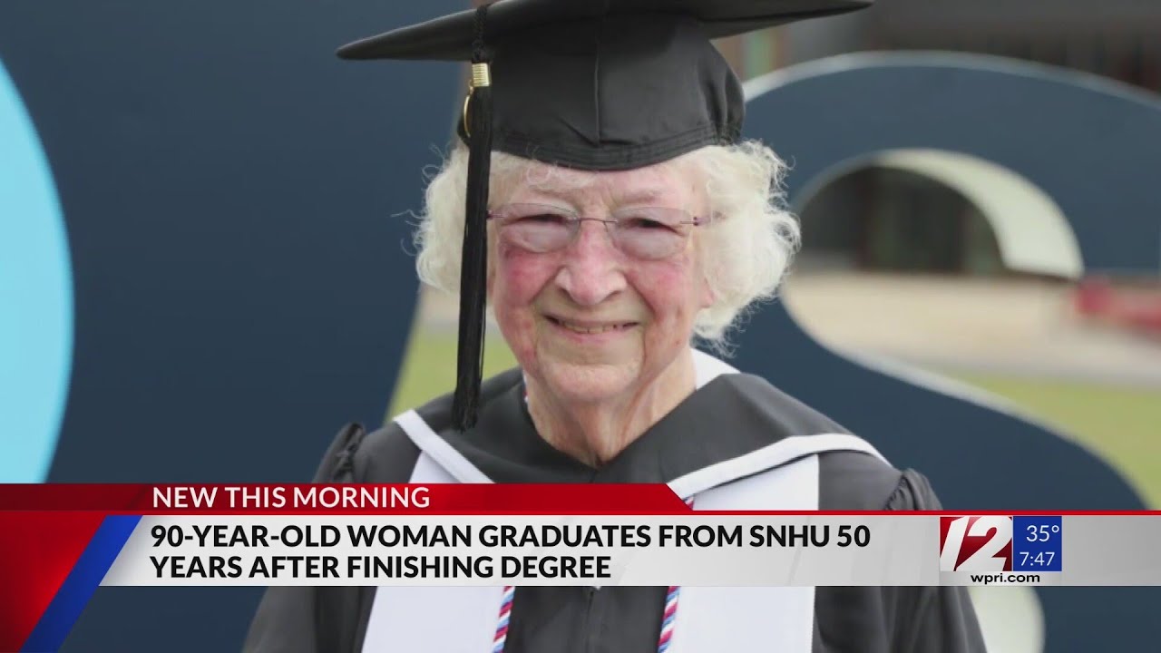 90-year-old woman graduates from college 50 years after finishing ...