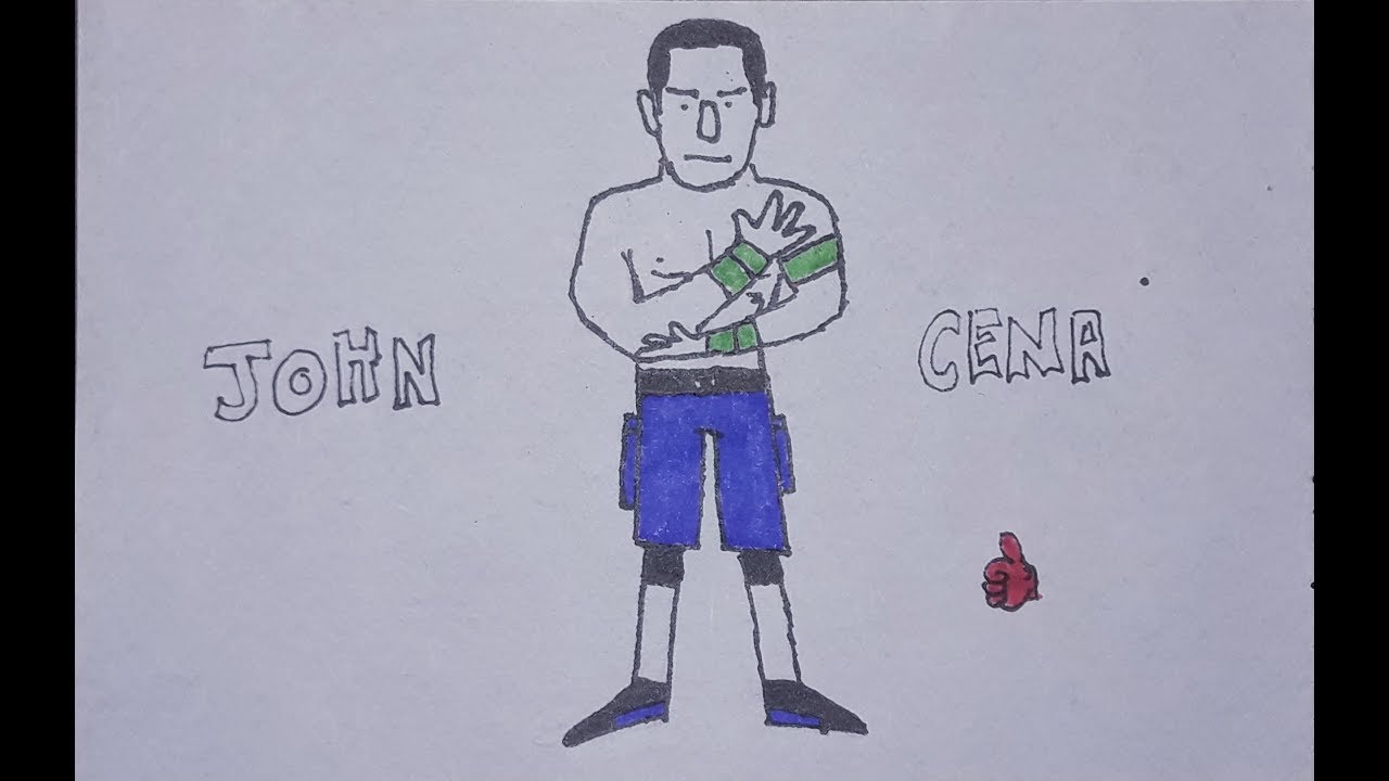 How To Draw John Cena | WWE ( Easy ) - YouTube