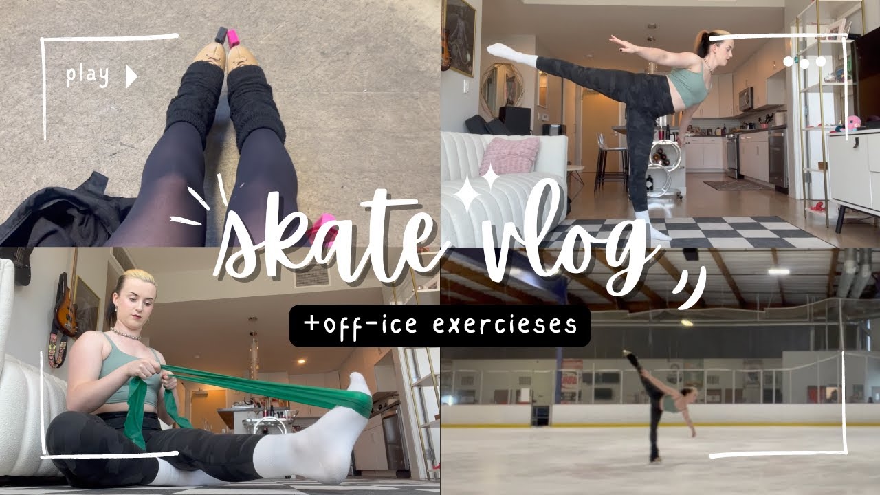Ice skating training vlog + off-ice exercises for balance | EP 2 - YouTube