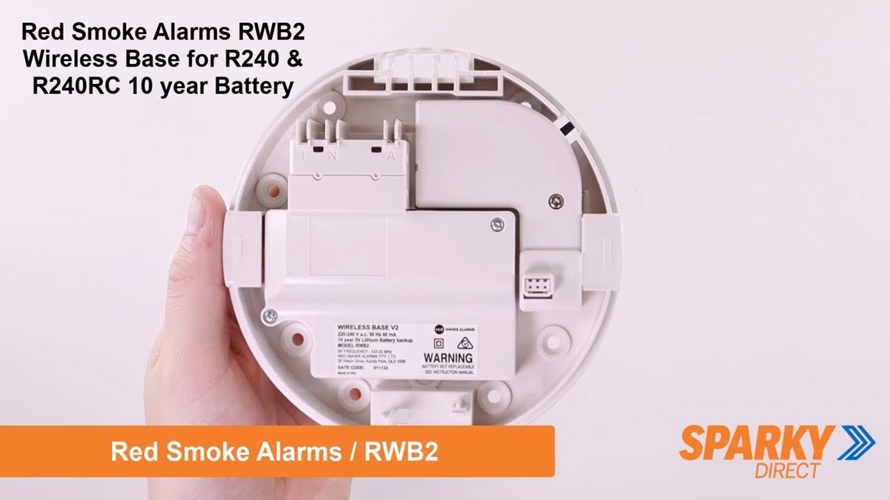Red Smoke Alarms RWB2 | Wireless Base for R240 & R240RC 10 year Battery ...