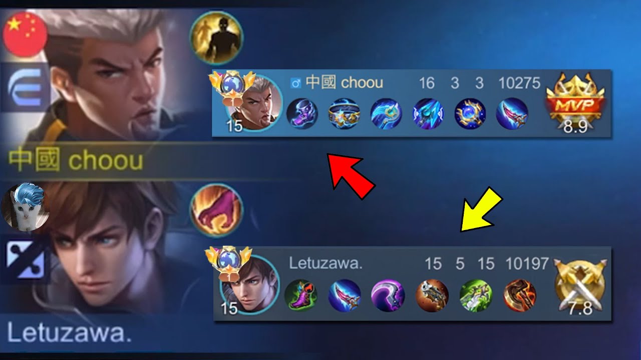 I MET LETUZAWA IN RANKED AND WE SWAP BUILD !! (enemy report us hahaha ...