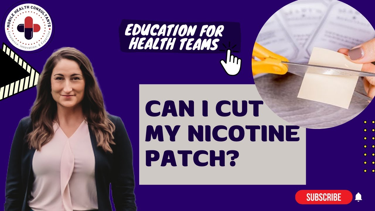 NRT - Can I cut my Nicotine Patch? - YouTube