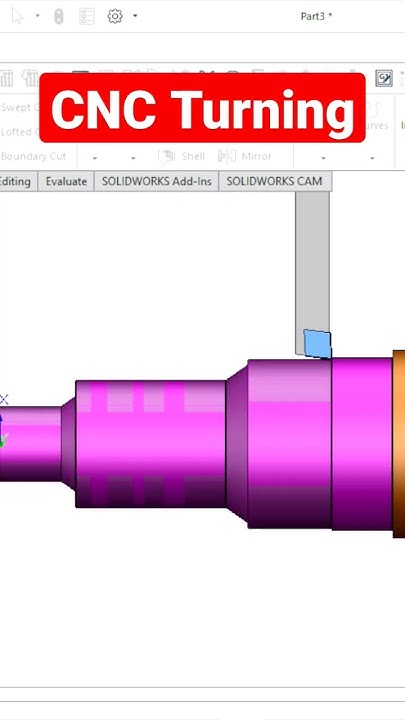 CNC TURNING IN SOLIDWORKS CAM OPERATION #solidworks2022 #solidworkscam #shorts #youtubeshorts ...