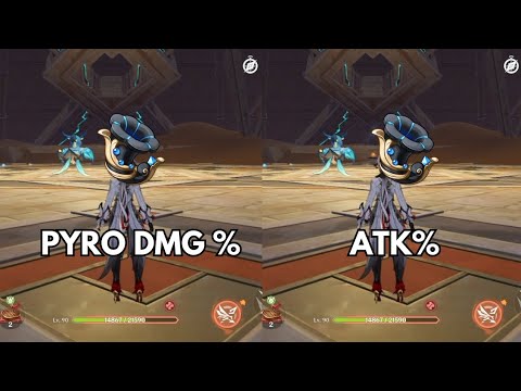Just an F2P Arlecchino damage showcase with PYRO DMG goblet and ATK ...