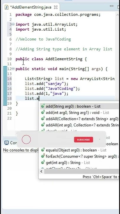 Add string type elements to Arraylist #shorts #shortsfeed #youtubeshorts - YouTube