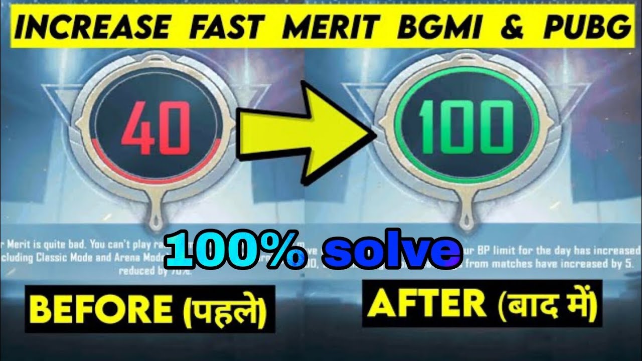 Increase BGMI Merit Score Faster 2023 Hindi | BGMI ki Merit Score Kaise ...