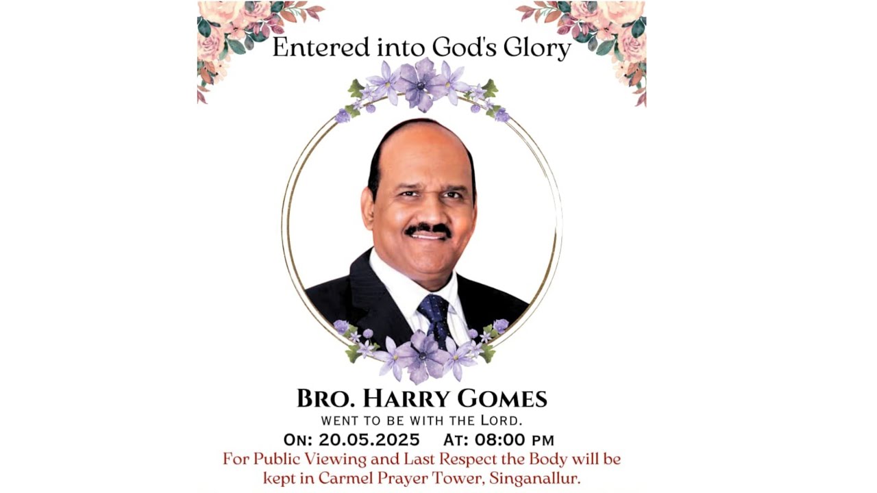 Tribute on Loving Man of God Harry Gomes garu May 20, 2025 - YouTube