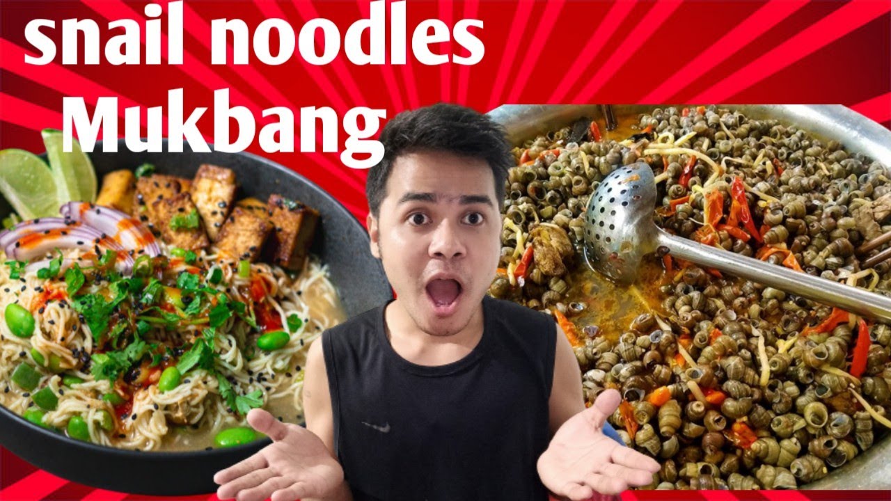 Snail noodles Mukbang// First time trying this kind of style and it ...
