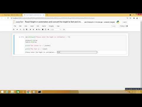 Read Height in centimeters and convert the height to feet and inches in ...