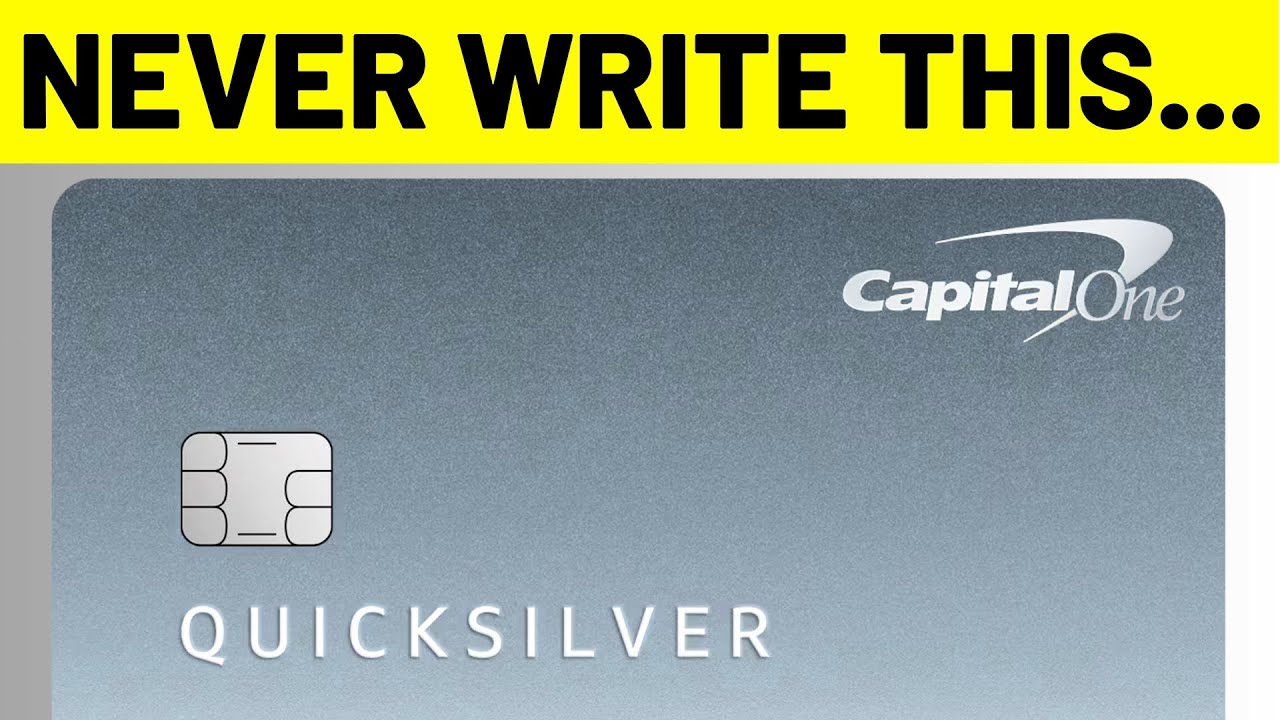 Never Write This On Capital One Credit Limit Increase Apps - YouTube
