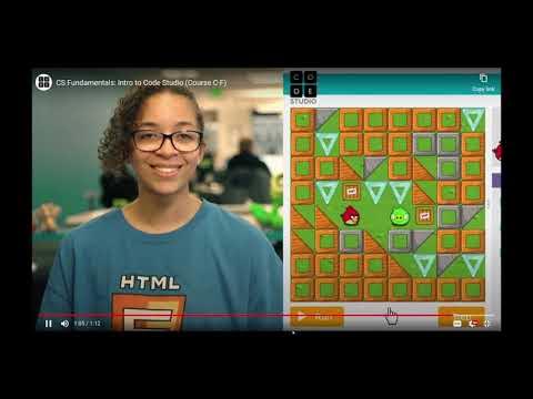 Code.org Express Course 2022, Programming with Angry Birds Lesson 1 Upload Student - YouTube