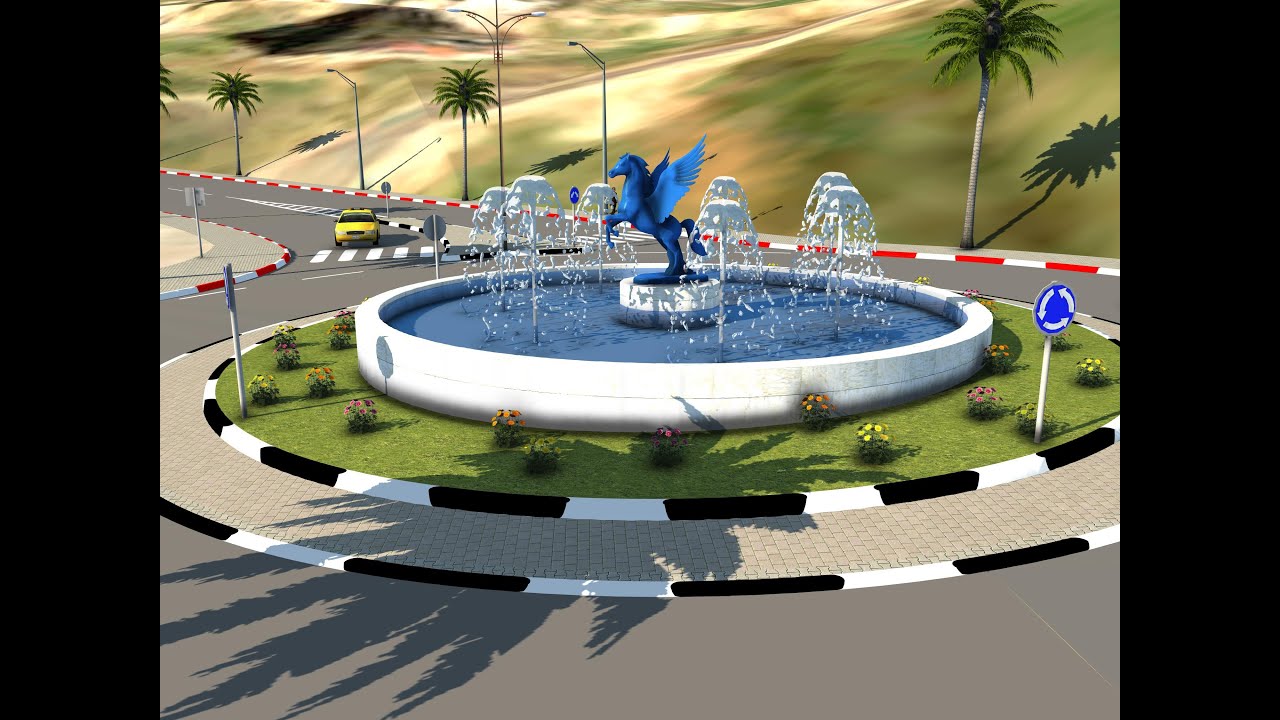 3D Modelling of a Fountain Roundabout in Infraworks 360 - YouTube