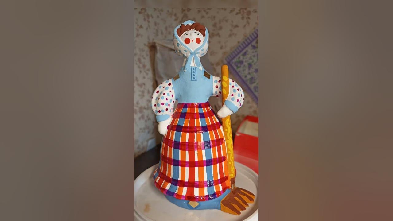 Дымковская игрушка. Дымковская барышня - крестьянка. #дымковскаяигрушка ...