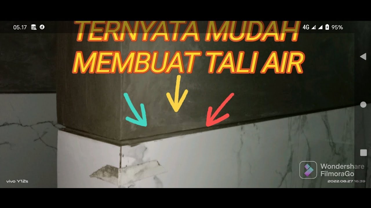 Tutorial cara membuat tali air dinding keramik - YouTube