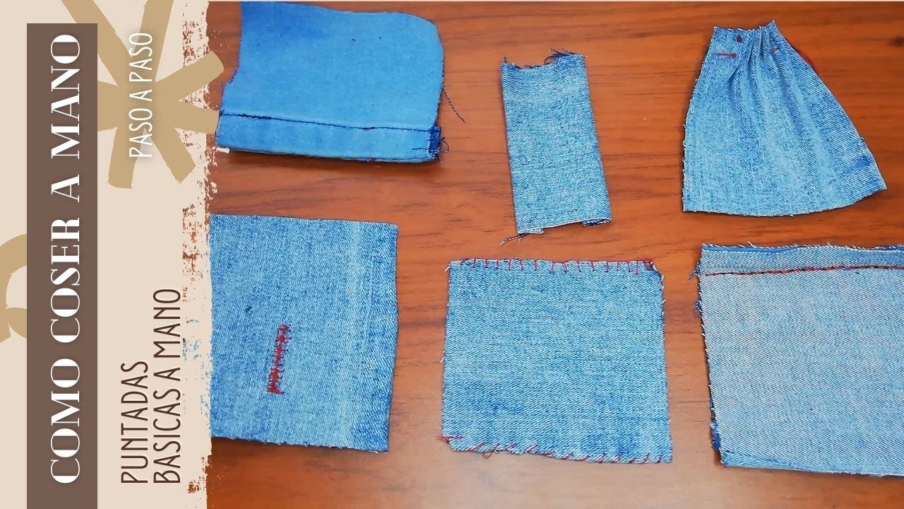 COMO COSER A MANO || Puntadas básicas a mano. - YouTube