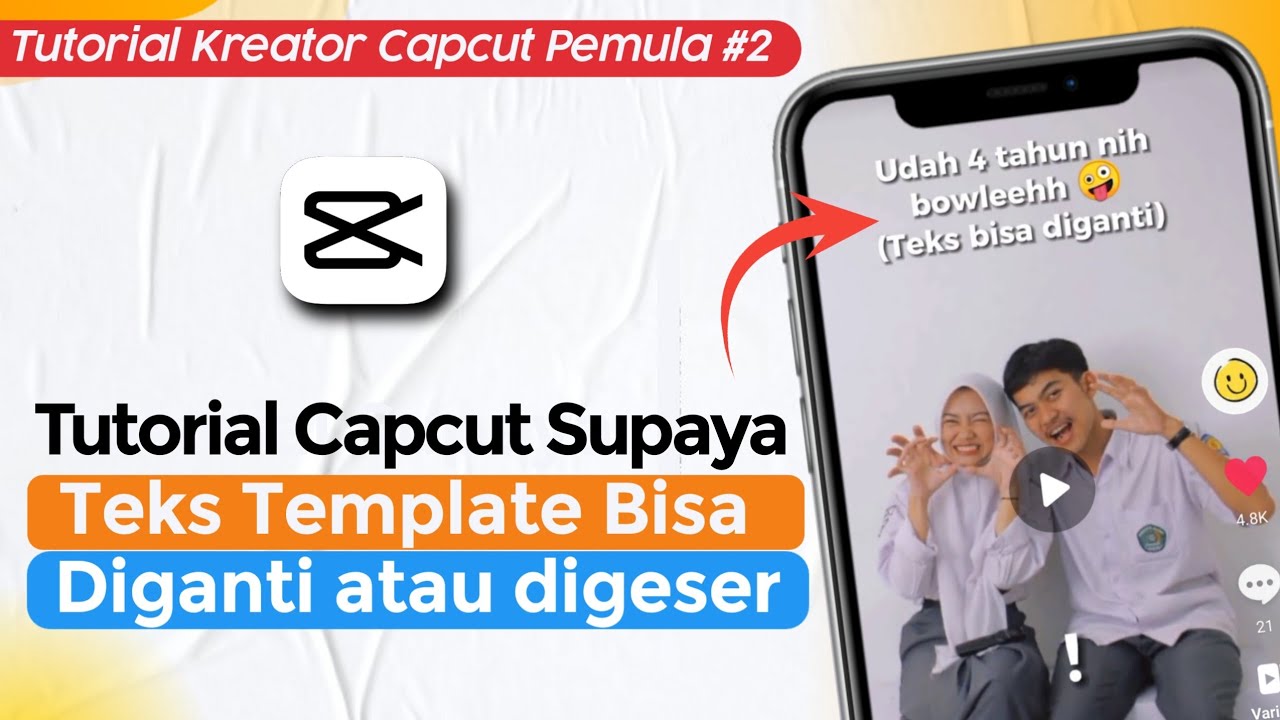 #2 Cara Agar Teks Template Capcut bisa diganti atau digeser | Tutorial Kreator Capcut Pemula ...