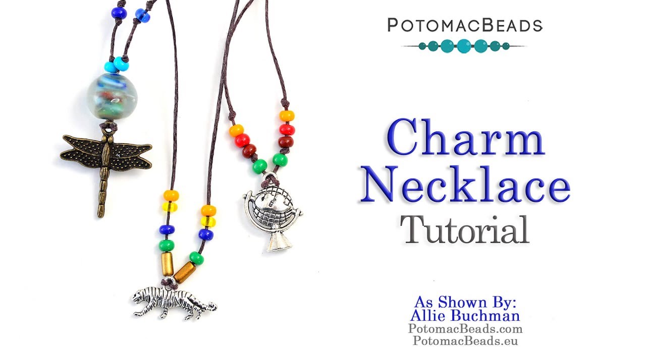 Charm Necklace - Kid's DIY Jewelry Making Tutorial by PotomacBeads ...