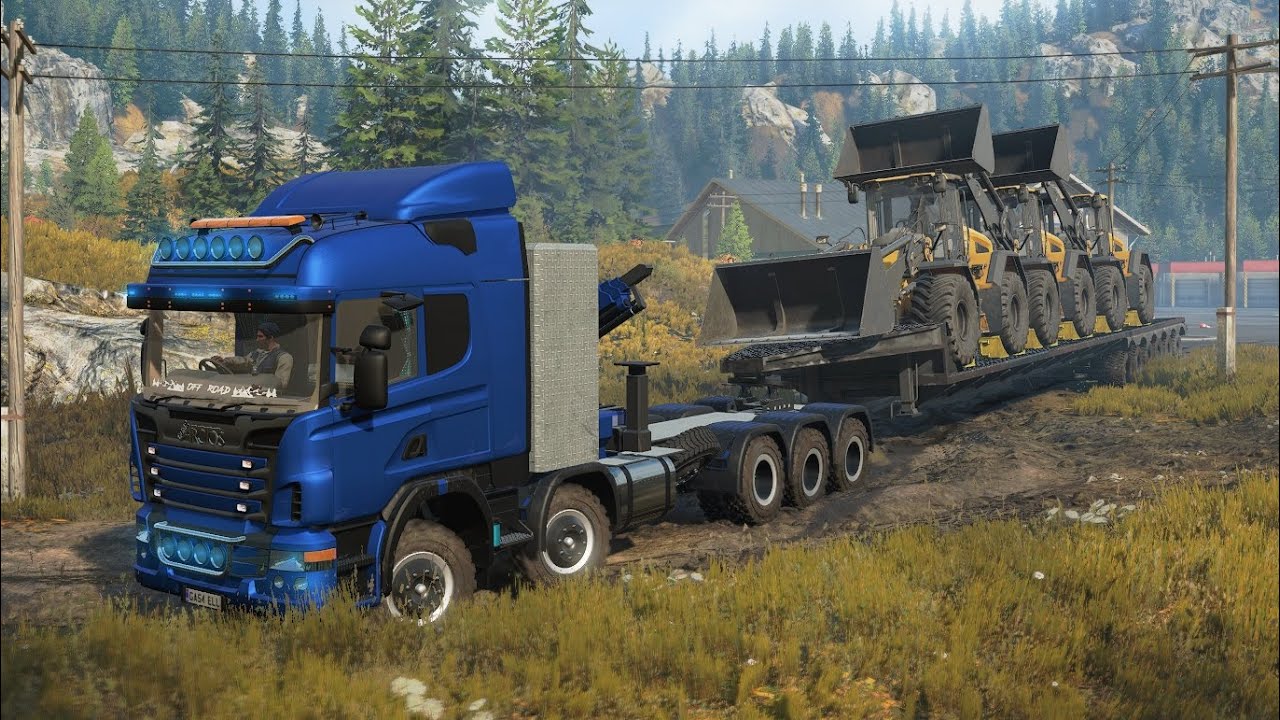 SnowRunner - Scania 10x10 - Heavy Long Trailer Offroad Transport 3 ...