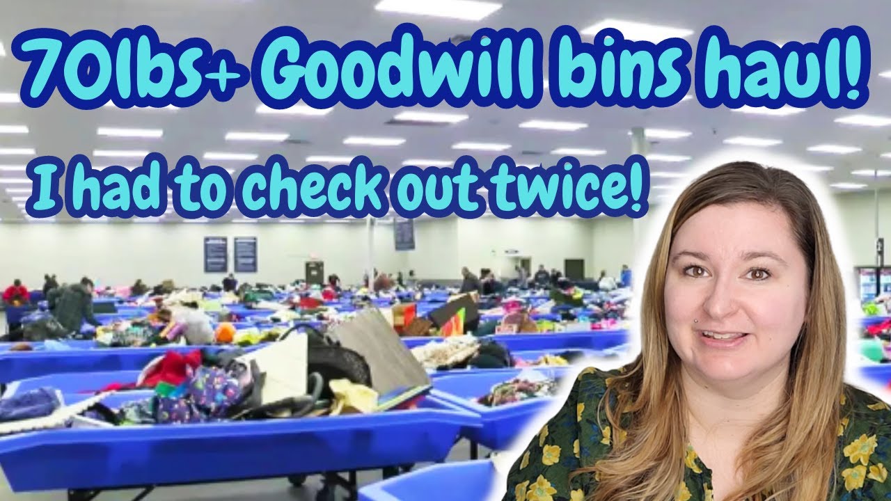 Goodwill Bins haul over 70lbs! I had to check out twice! - YouTube
