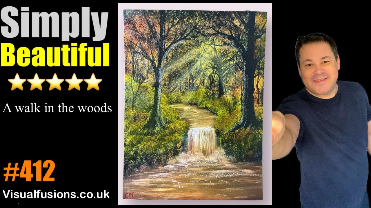 VERY EASY Painting - AMAZING RESULTS - A walk in the woods Acrylic ...