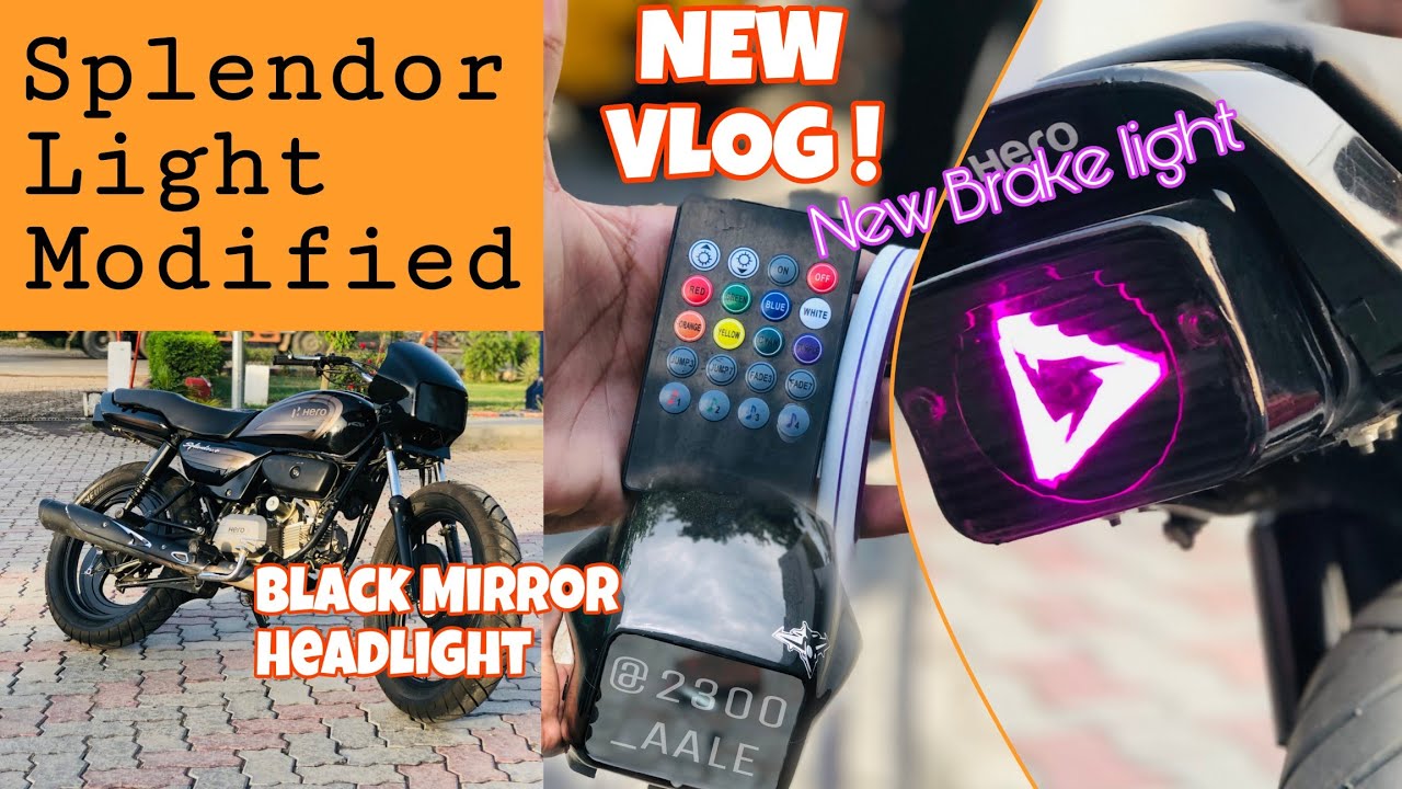 splendor plus new Headlight 🐍 😱|| back light 🔥|| new modifications 😍 ...