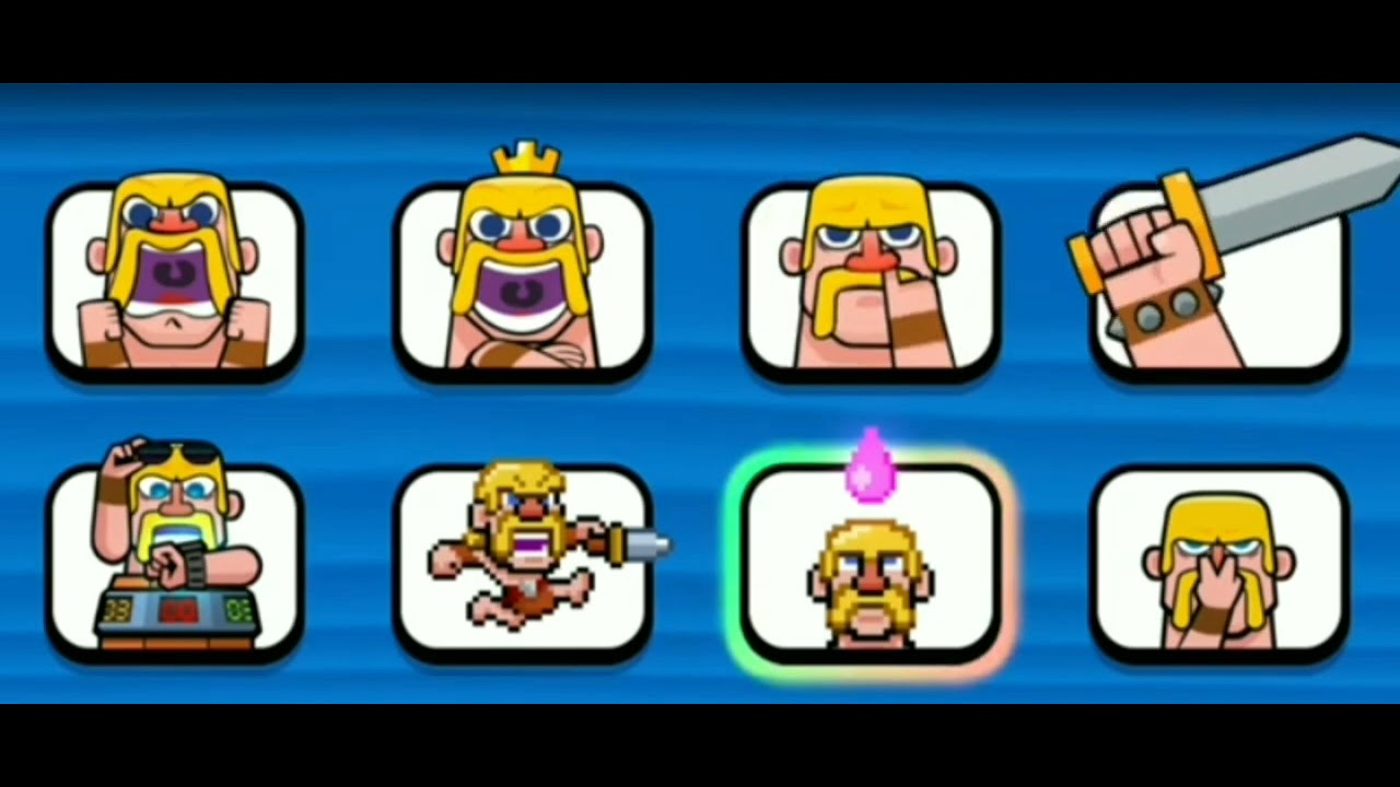 🗡TODOS LOS EMOTES DEL BÁRBARO | CLASH ROYALE | Victor Royale - YouTube