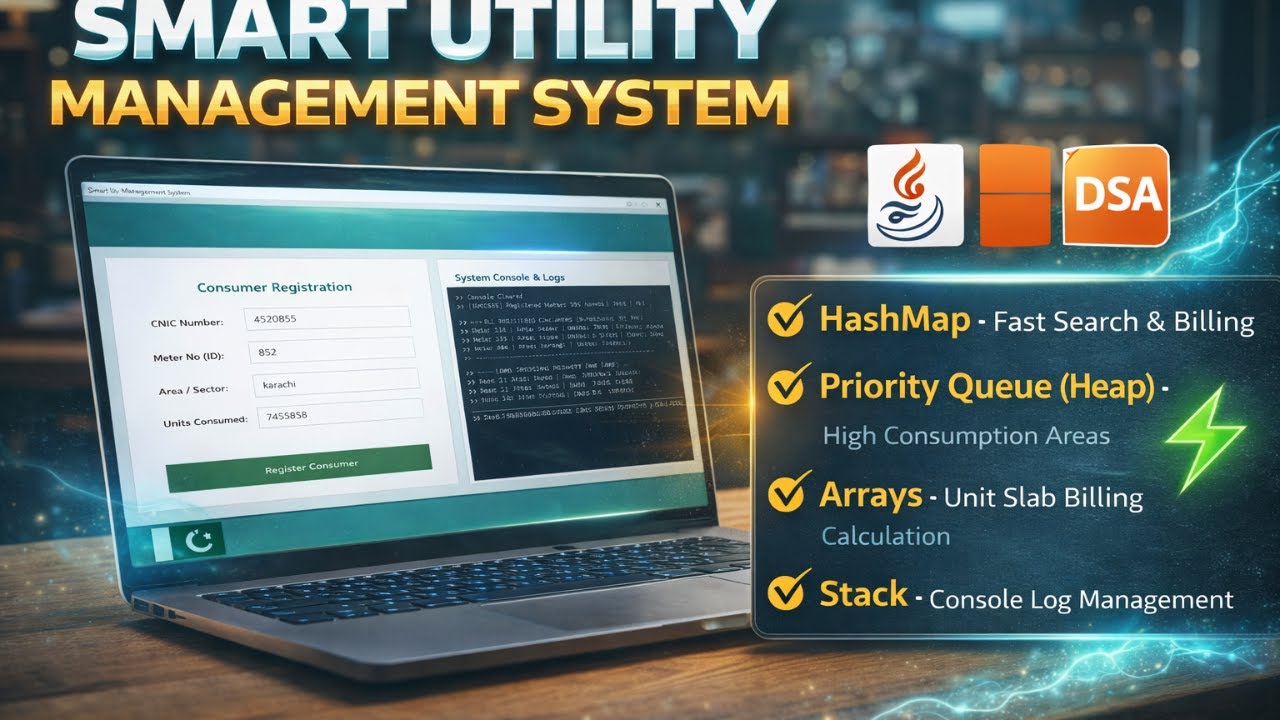 Smart Utility Management System | Java DSA 3rd Semester Project ...