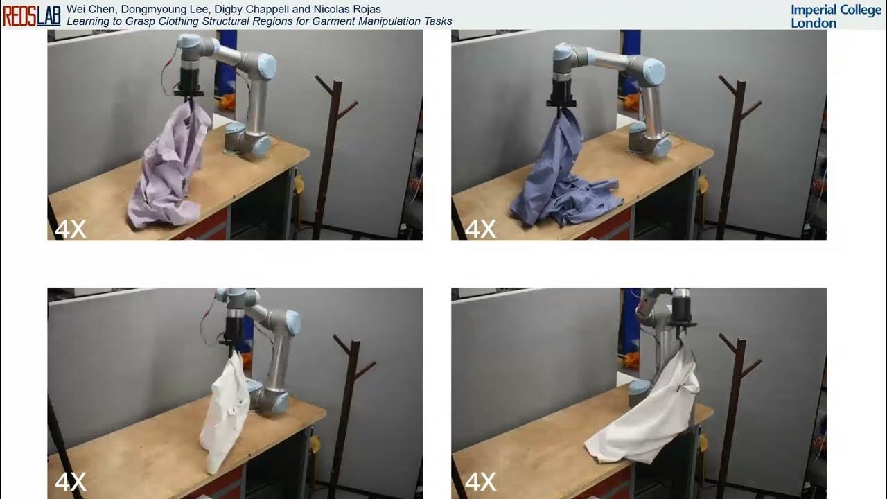 Learning to grasp clothing structural regions for garment manipulation tasks - IROS 2023 - YouTube